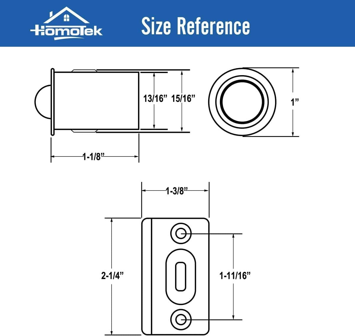 XINDUO-8 Pack Drive in Ball Catch with Strike Plate for Closet Doors ...