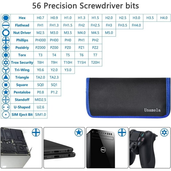 XINDUO-80 IN 1 Computer Repair Tool Kit with Magnetic Mat, Precision ...