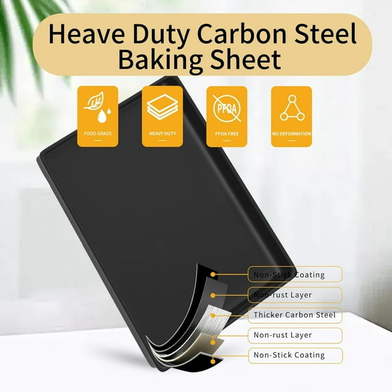 XINDUO-9x11 Inch Cookie Sheet, Baking Tray for Toaster Oven, Non Stick ...