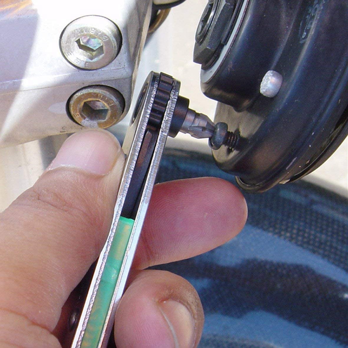 XINDUO-ANEX Ultra Low Profile Offset Ratcheting Screwdriver 90 Degree ...