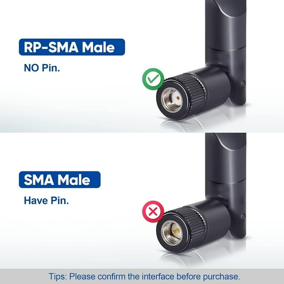 XINDUO-Bingfu Dual Band WiFi 2.4GHz 5GHz 5.8GHz 8dBi MIMO RP-SMA Male ...