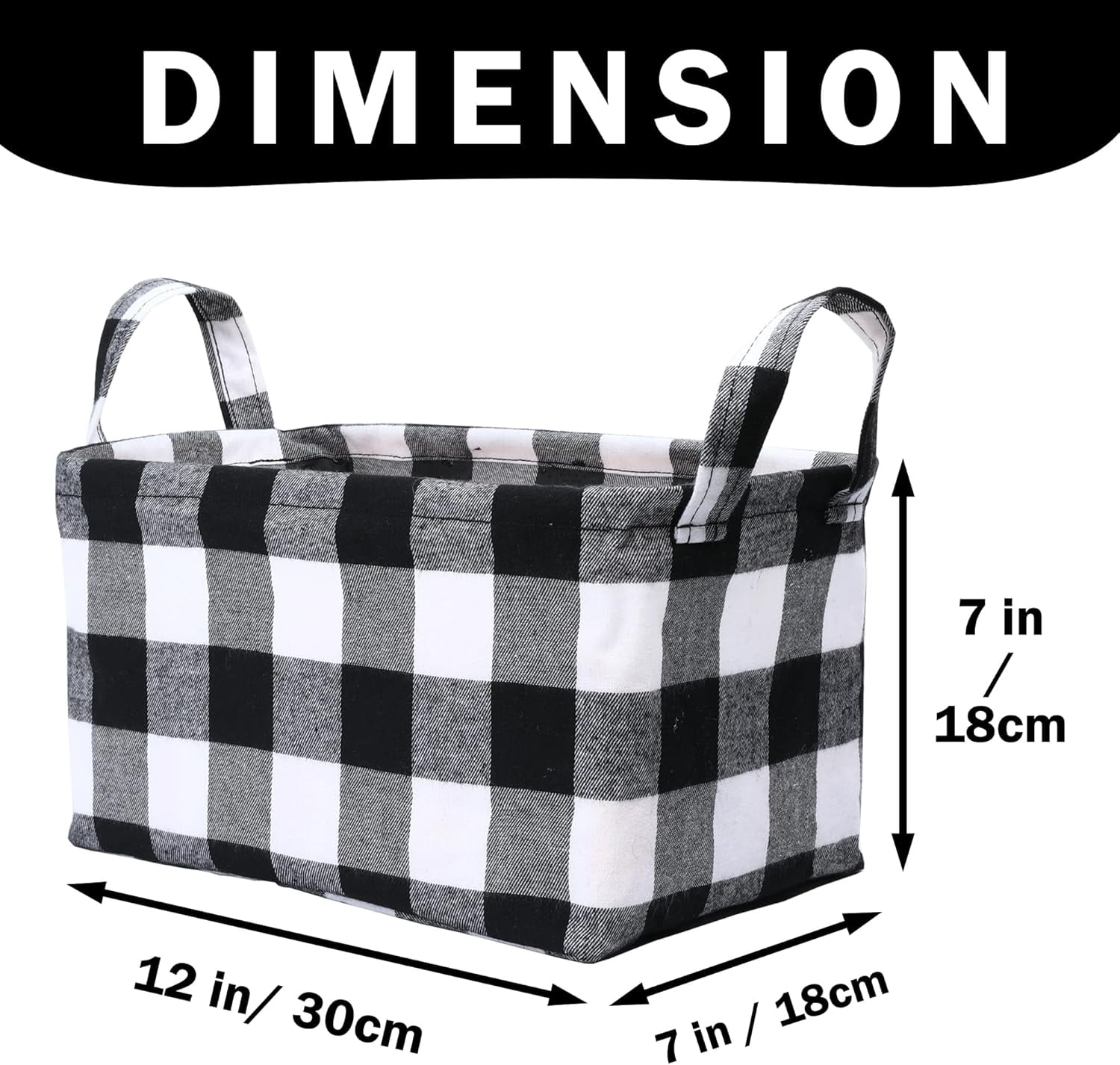 XINDUO-Buffalo Storage Basket - Black and White Foldable Storage ...