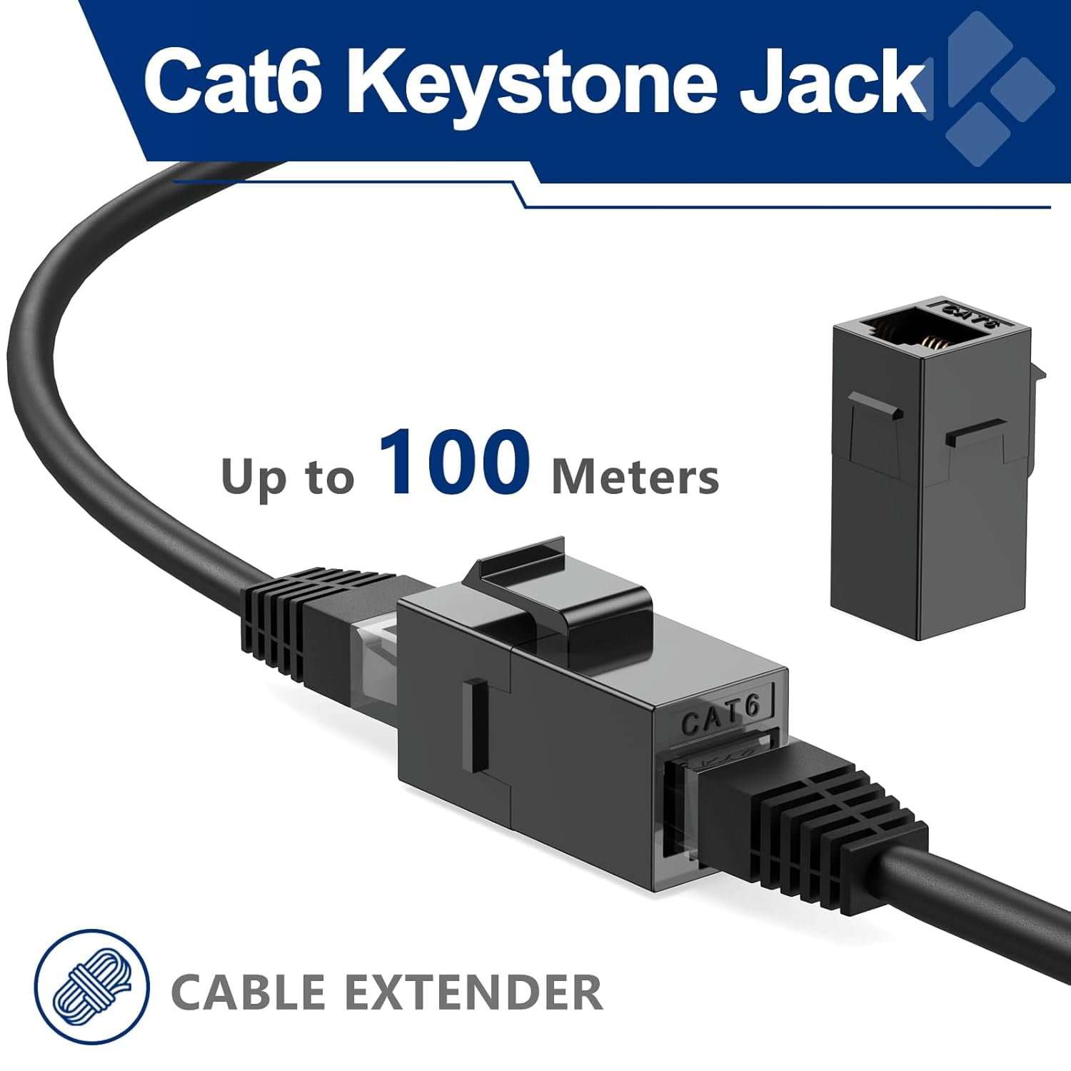 XINDUO-CAT6 RJ45 Keystone Coupler 24Pack, CAT6 RJ45 Keystone Jack ...