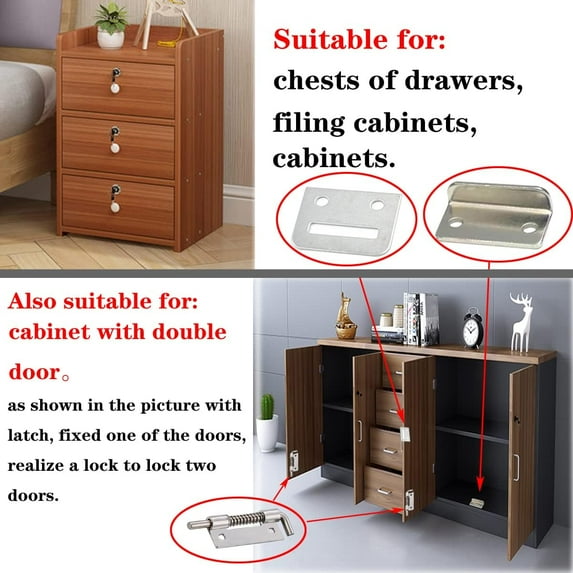 XINDUO-Cabinet Doors Drawer Heavy Safety Closet Lock with Keys Deadbolt ...