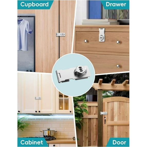 XINDUO-Cabinet Password Hasp Lock, Keyless Combination Lock for Small ...