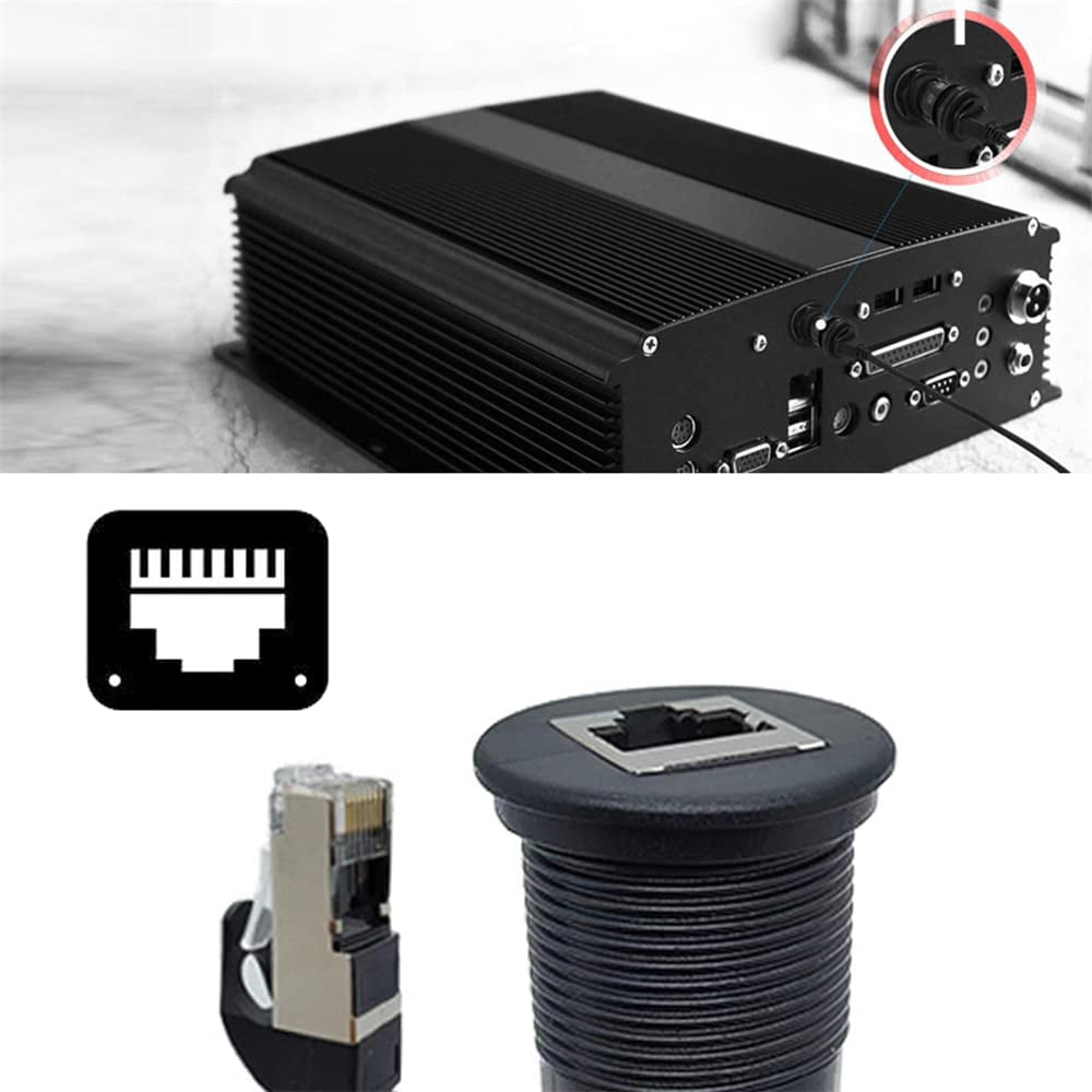 XINDUO-Cablecc 1m Waterproof Dustproof Screw Locking CAT6 RJ45 Male to ...