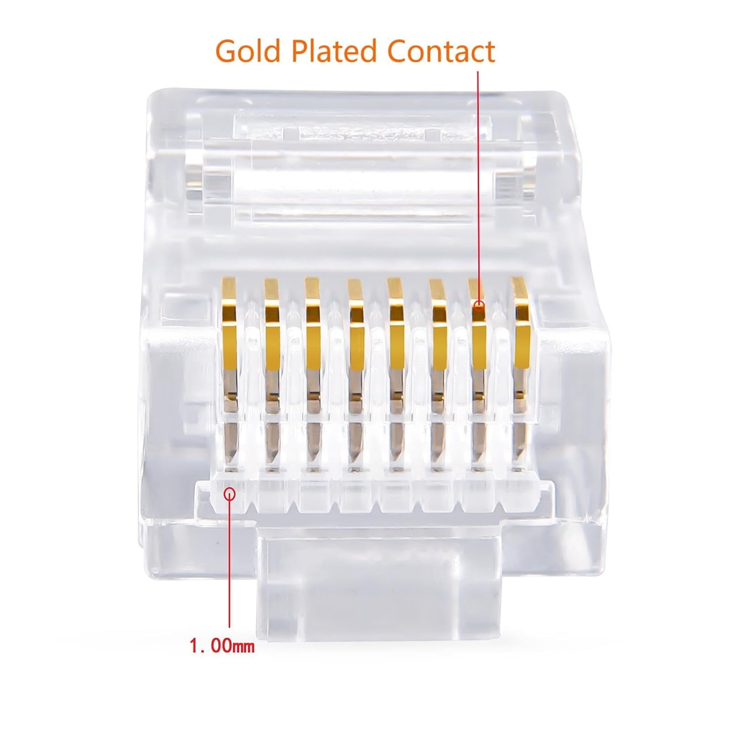 XINDUO-Cat5e RJ45 Connectors,100-PACK Cat5 Ends/Cat 5 Connector/Cat 5e ...