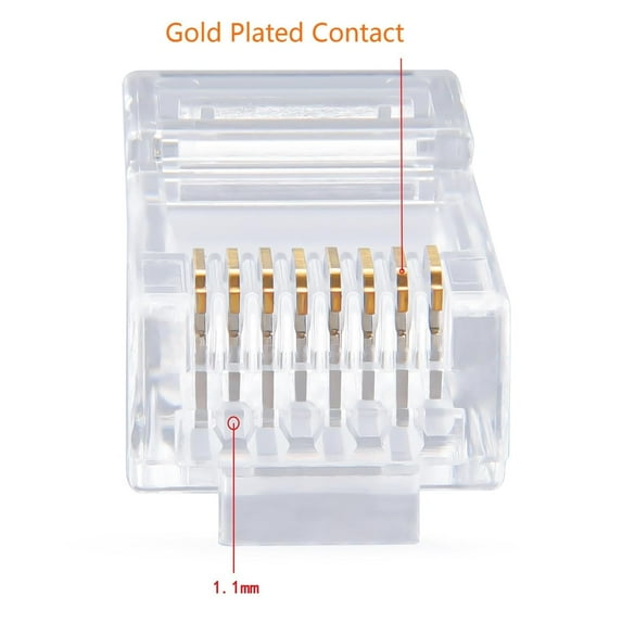 XINDUO-Cat6 RJ45 Connectors,100-PACK Cat 6 Ends/Cat6 Connector/Cat 6 ...