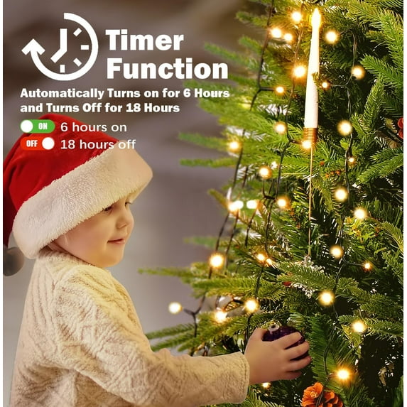 XINDUO-Christmas Tree Lights Indoor, 200 LED Christmas String Lights ...