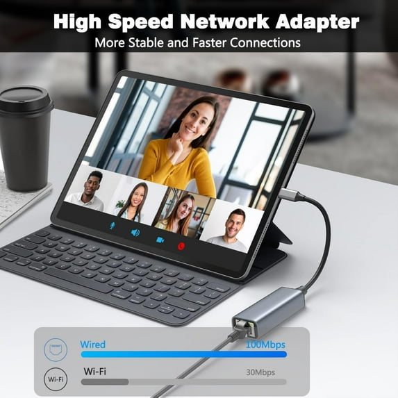 XINDUO-Compatible with Lightning to RJ45, Ethernet LAN Network Adapter ...