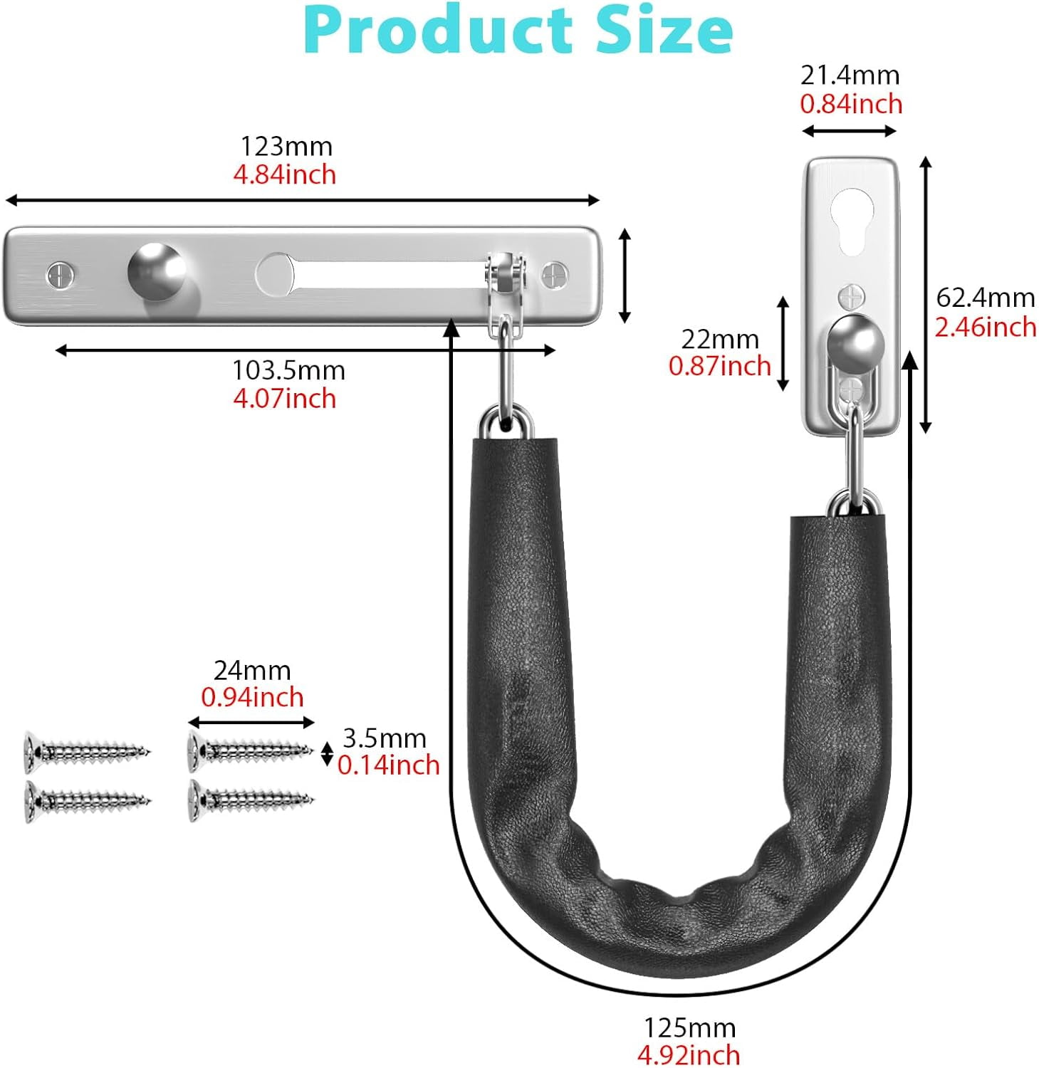 XINDUO-Door Chain Lock, Chain Door Lock, Door Latch, Safety Locks with ...
