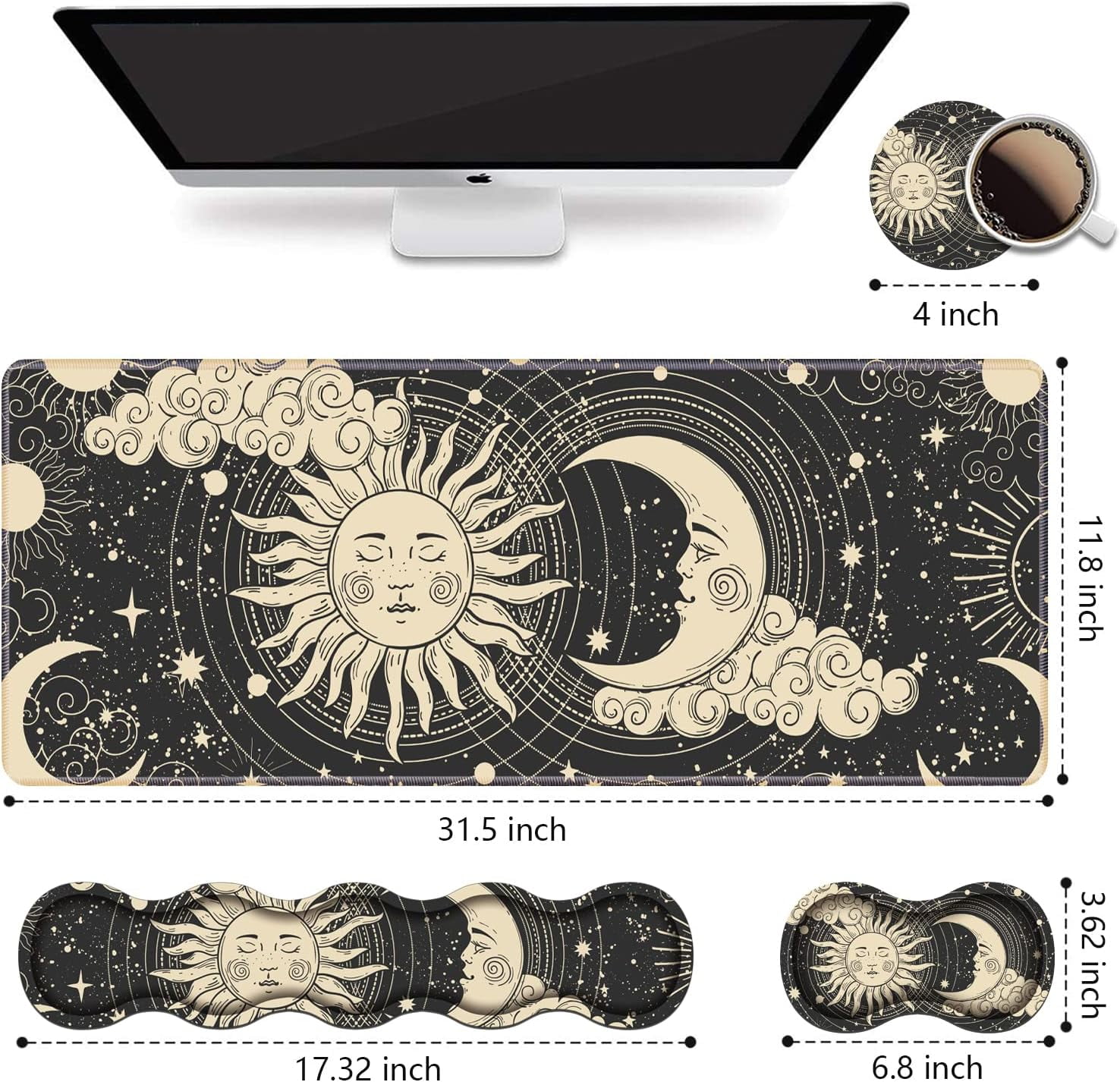 XINDUO-Ergonomic Keyboard Wrist Rest and Mouse Pad Wrist Rest Set ...