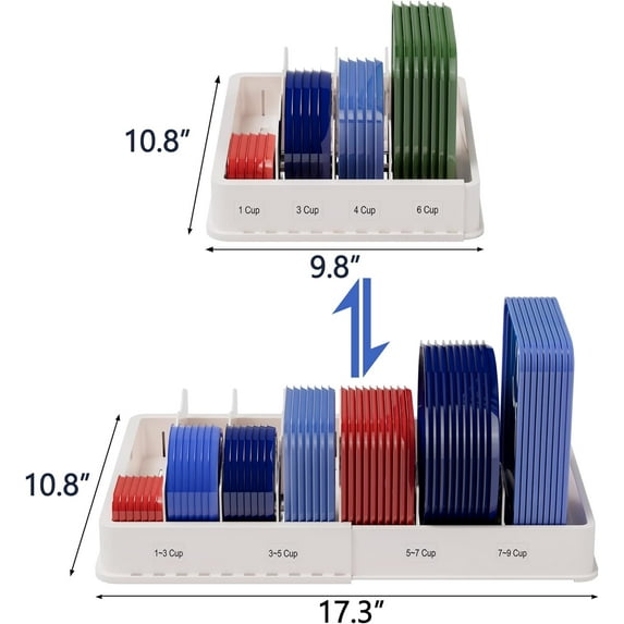 XINDUO-Expandable Food Storage Container Lid Organizer, Includes 6 ...