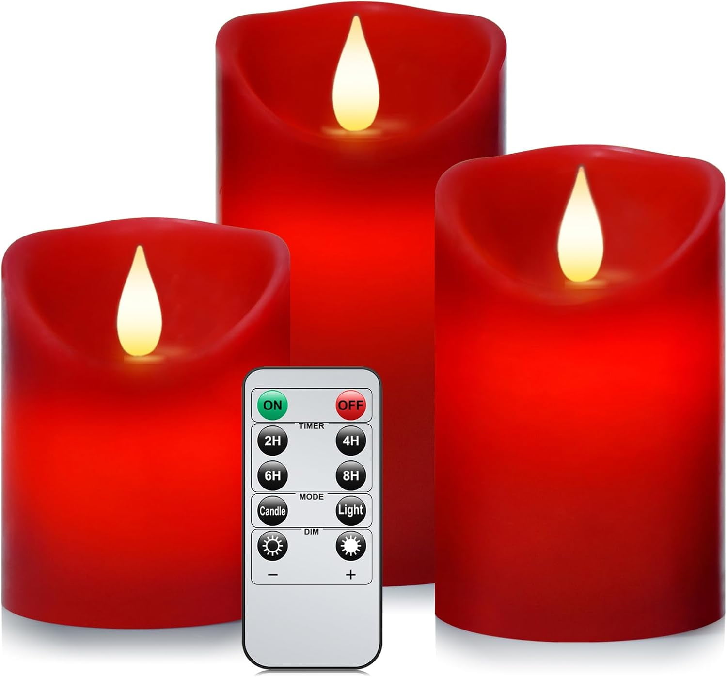 XINDUO-Flameless LED Battery Operated Candles,3Pack Flickering ...
