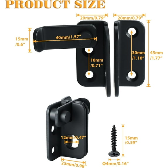 XINDUO-Flip Latch Gate Latch Black,Shed Door Latch Barn Door Lock Shed ...