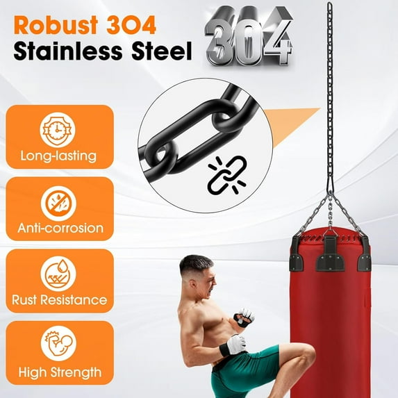 XINDUO-Gate Chain Lock, 23.6 Inch 304 Stainless Steel Chain Fence Gate ...