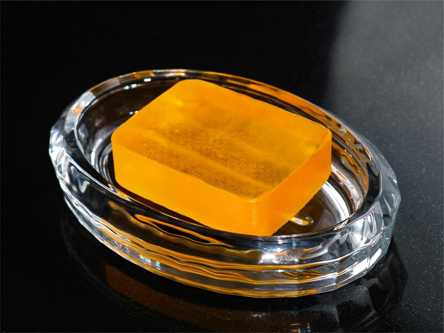 XINDUO-Glass Soap Dish for Bathroom Countertop, Shower, Kitchen Sink ...