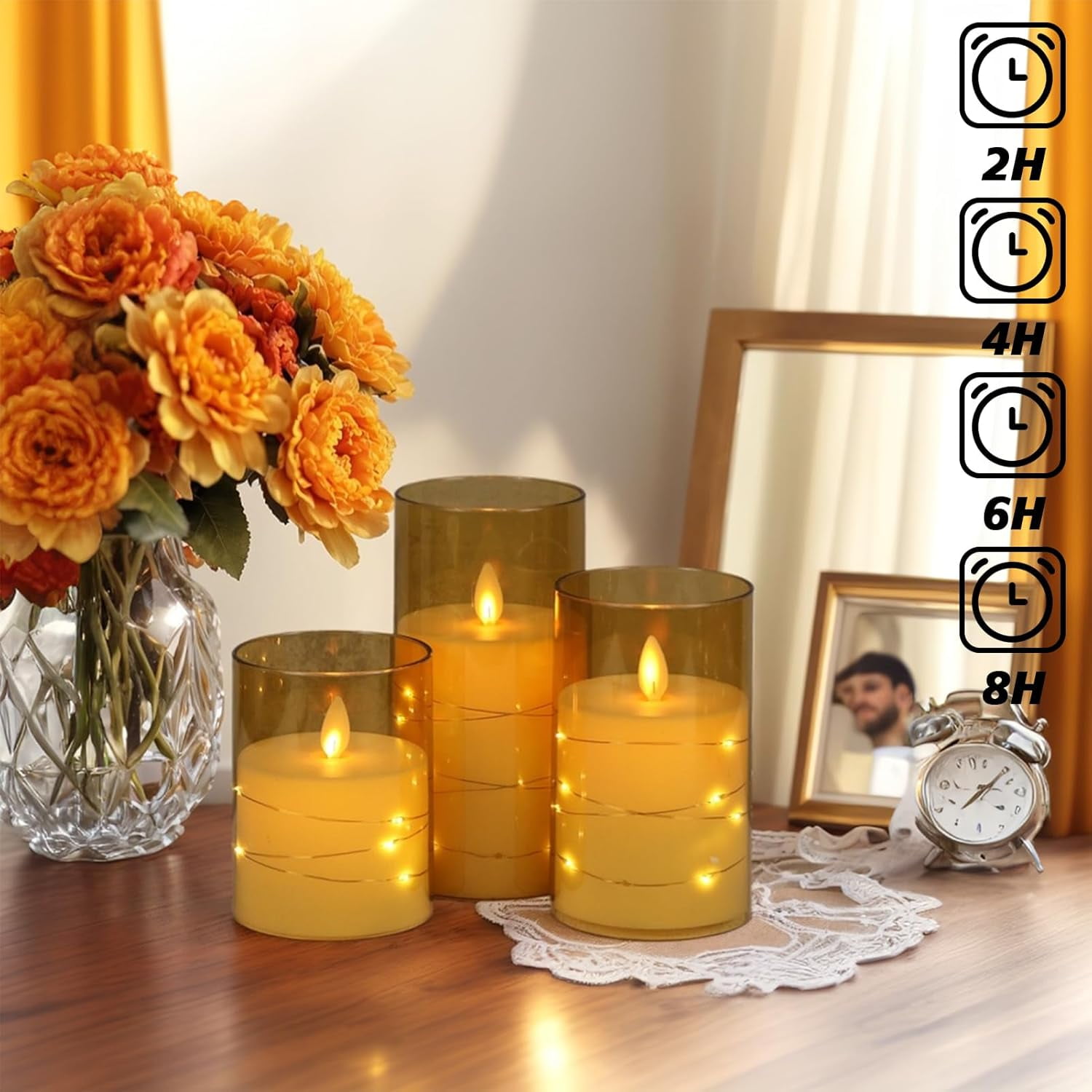 Flameless Moving Wick Candles
