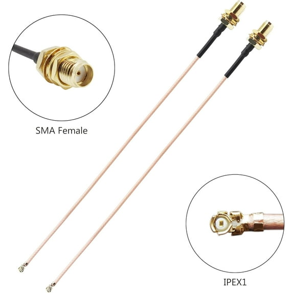 XINDUO-IPEX U.FL to SMA Female Cable 8 Inches RG178 WiFi Pigtail ...