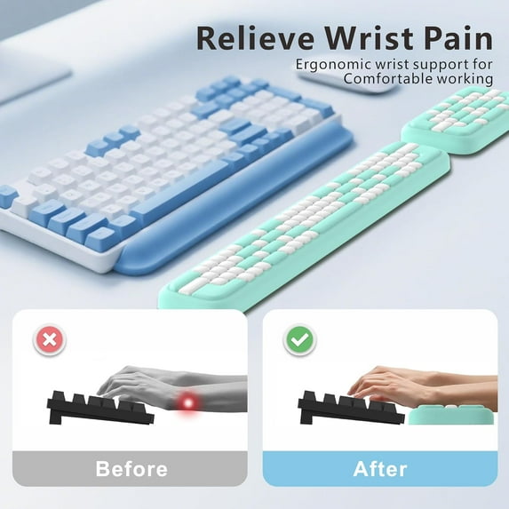 XINDUO-Keyboard Wrist Rest, Ergonomic Wrist Pad, Soft Memory Foam ...