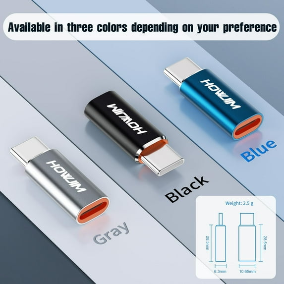 XINDUO-Light ning to USB C Adapter 4 Pack, PD27W/66W/QC100W Fast ...