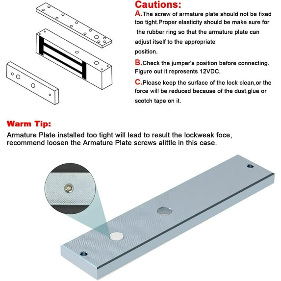 XINDUO-Magnetic Lock, 600LBS 280kg Holding Force Electromagnetic Lock ...
