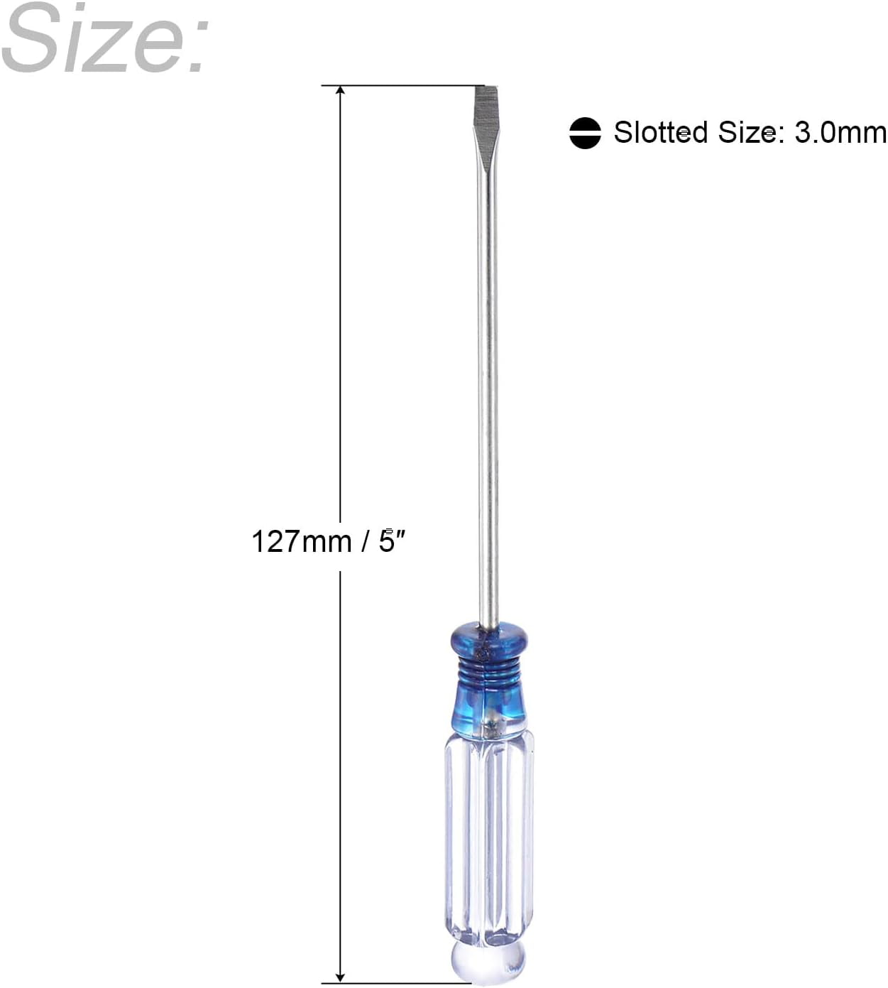 XINDUO-Mini Slotted Screwdriver, 3.0mm Flat Head 127mm Length for Small ...