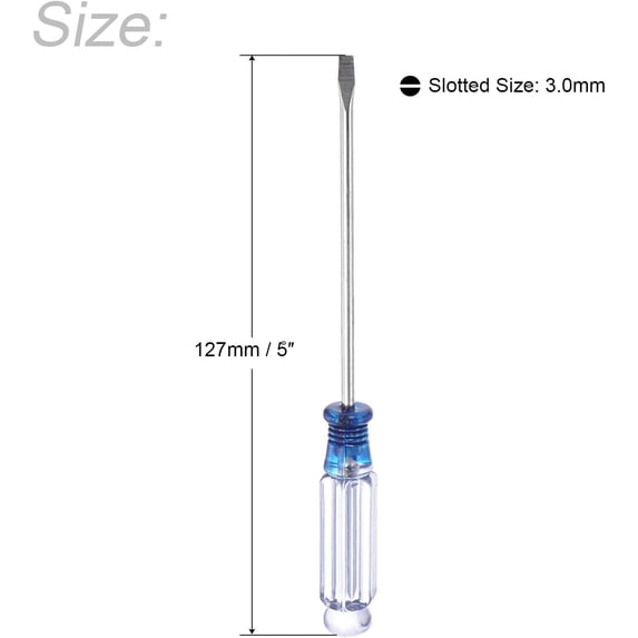 XINDUO-Mini Slotted Screwdriver, 3.0mm Flat Head 127mm Length for Small ...