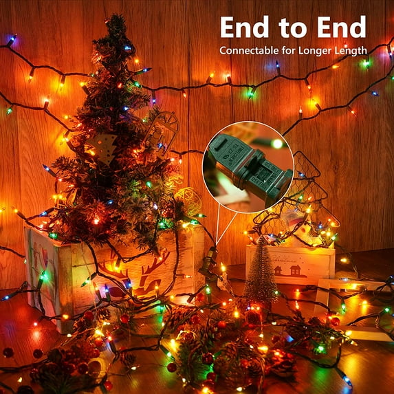 XINDUO-Multicolor Christmas Lights, 12.5ft 50 Count Incandescent ...