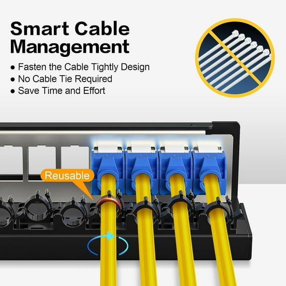 XINDUO-Patch Panel 12 Port 1U UTP/STP Blank Keystone Patch Panel ...