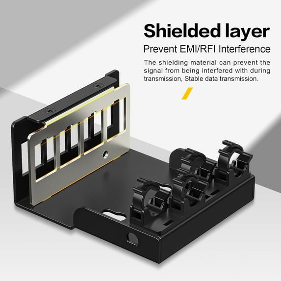 XINDUO-Patch Panel 4 Port Keystone Network Blank Patch Panel UTP/STP ...