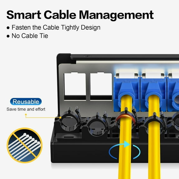 XINDUO-Patch Panel 6 Port Keystone Network Blank Patch Panel UTP/STP ...