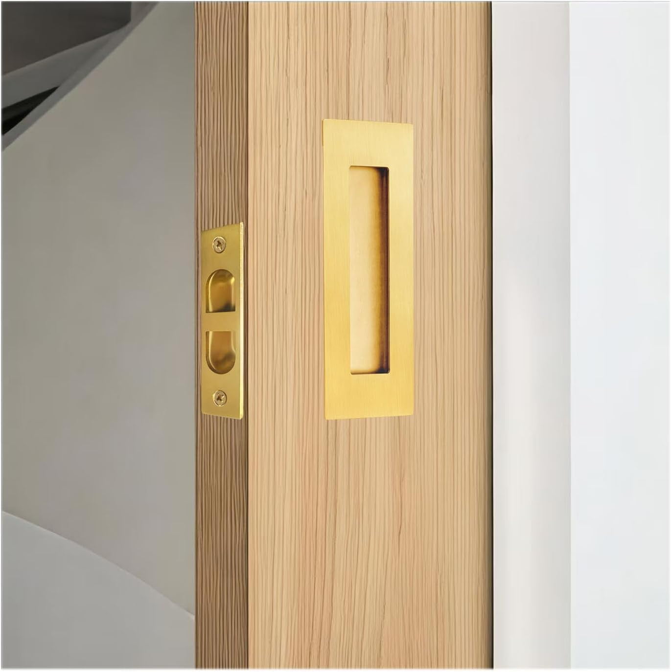 XINDUO-Pocket Door Handles and Edge Pull,4.72 inch Recessed Flush ...