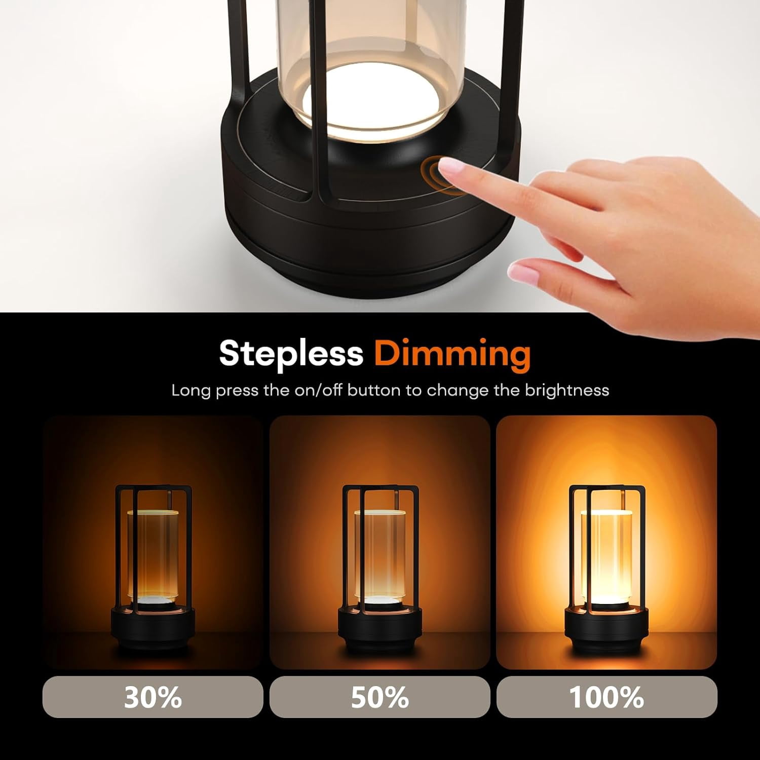 XINDUO-Portable Outdoor Table Lamp, Cordless Dimmable Touch Table Light ...