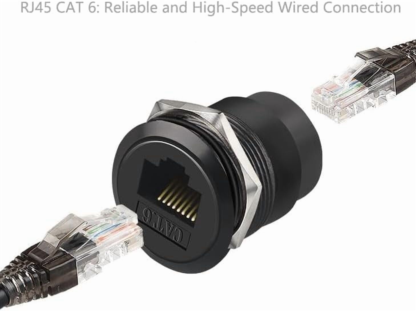 XINDUO-RJ45 CAT6 Panel Mount Adapter Female-to-Female Ethernet Pass ...