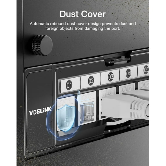 XINDUO-RJ45 Cat6 Keystone Jacks, Dust-Proof Keystone Jacks,Slim Profile ...