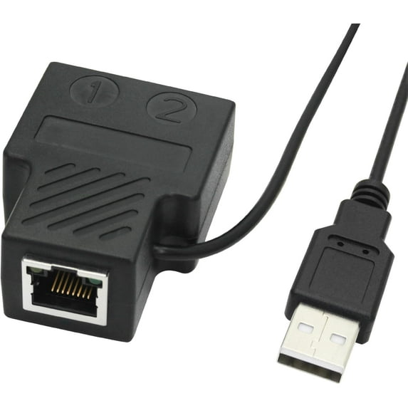 XINDUO-RJ45 Ethernet Network Splitter, 1 in 2 Out Dual Female Network ...