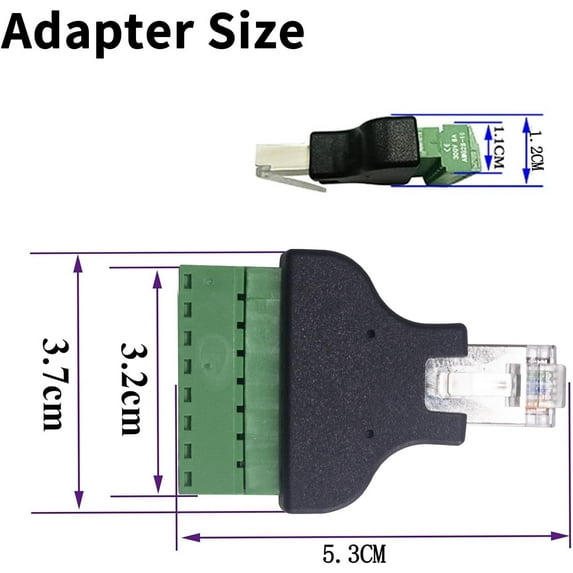 XINDUO-RJ45 Screw Terminal Adapter 2-Pack, Network Ethernet Adapter ...