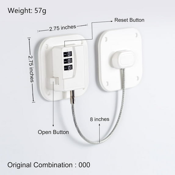 XINDUO-Refrigerator Lock, Heavy Duty Fridge Lock, Combination Lock for ...