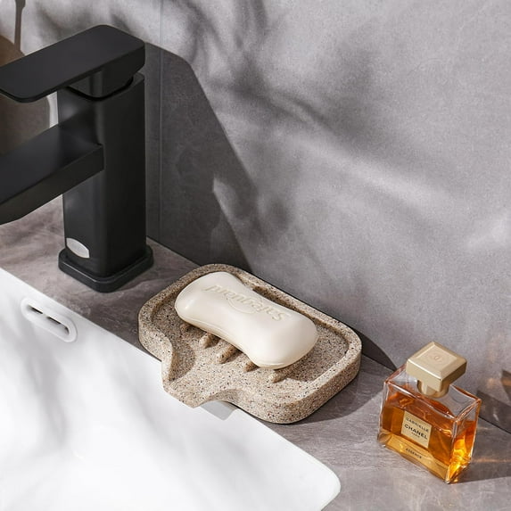 XINDUO-Self Draining Soap Dish- 2 Pcs Bar Soap Holder for Shower, Large ...