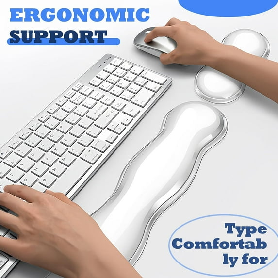 XINDUO-Silicone Gel Keyboard and Mouse Wrist Rest Set, Ergonomic Soft ...