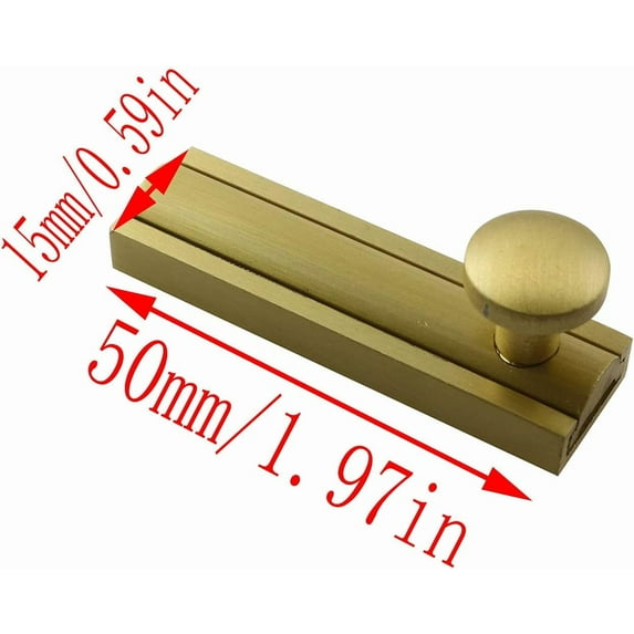 XINDUO-Slide Bolt Latch Catch 2Inch Brass Surface Slide Bolt Tower ...