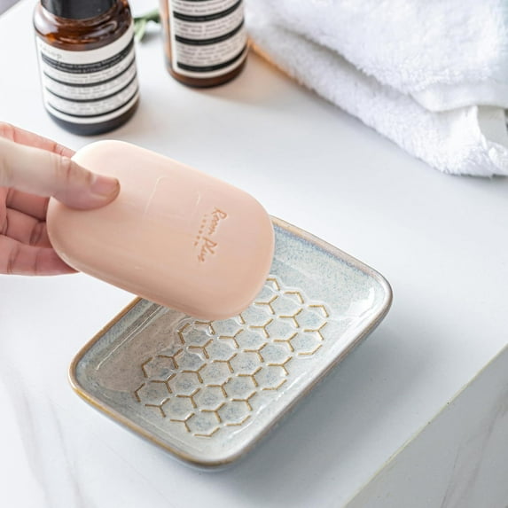 XINDUO-Soap Dish for Shower, Bar Soap Holder, Ceramic Soap Dishes for ...