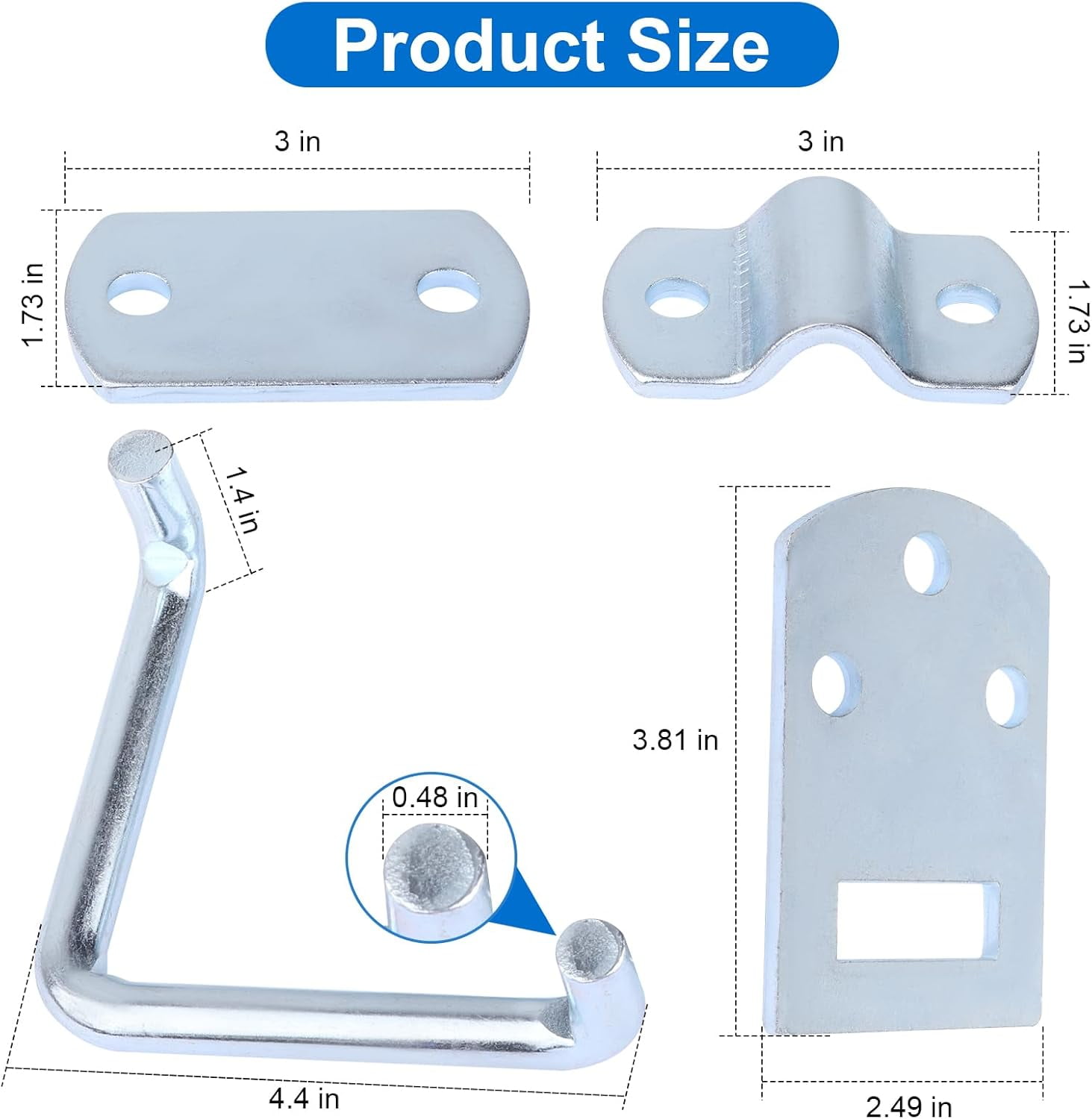 XINDUO-Stake Bed Latches Bracket Set, Straight Side Gate Latch for ...
