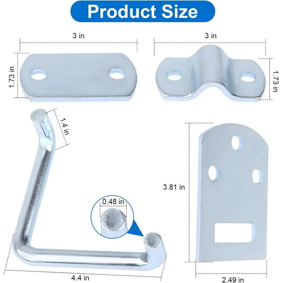 XINDUO-Stake Bed Latches Bracket Set, Straight Side Gate Latch for ...