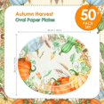 XINDUO-Thanksgiving Oval Paper Plates Set Disposable 12in Fall Pumpkin ...