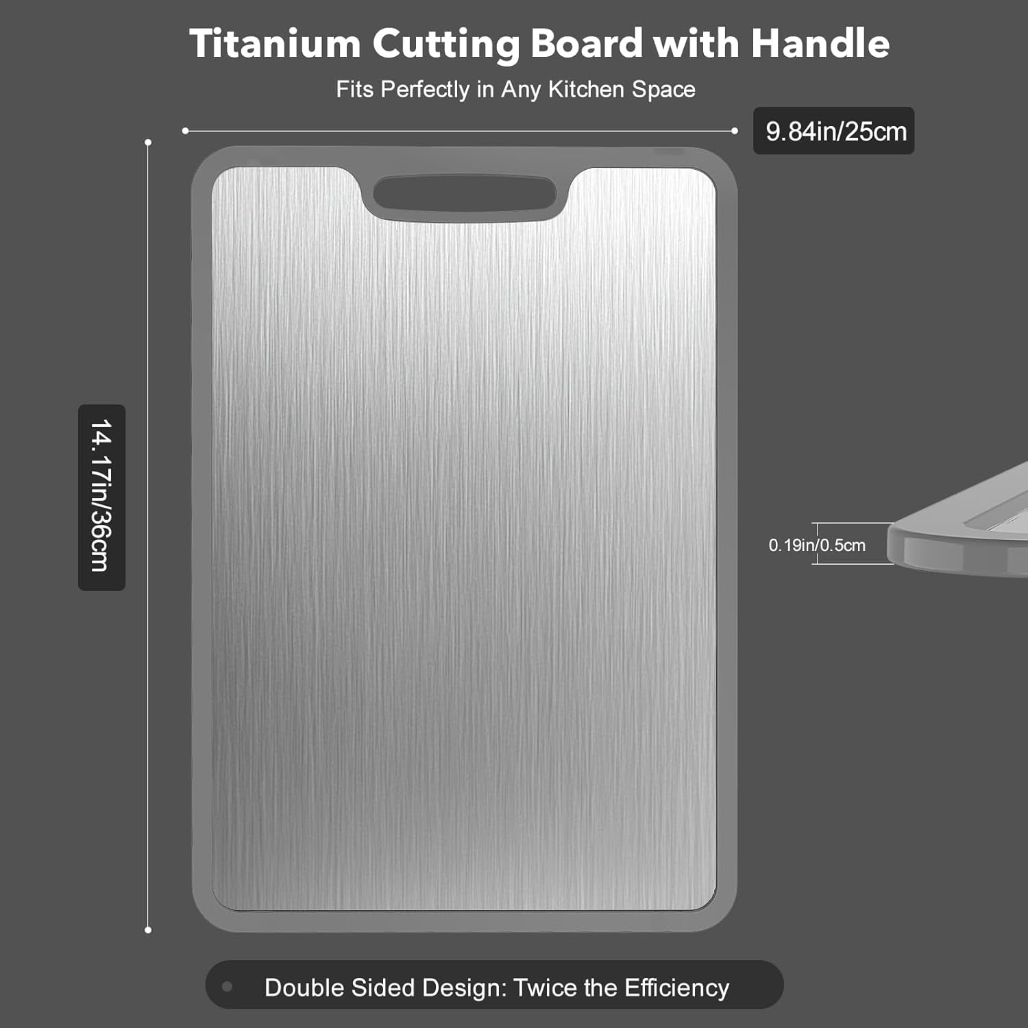 XINDUO-Titanium Cutting Boards For Kitchen, 100% Pure Cut Titanium ...