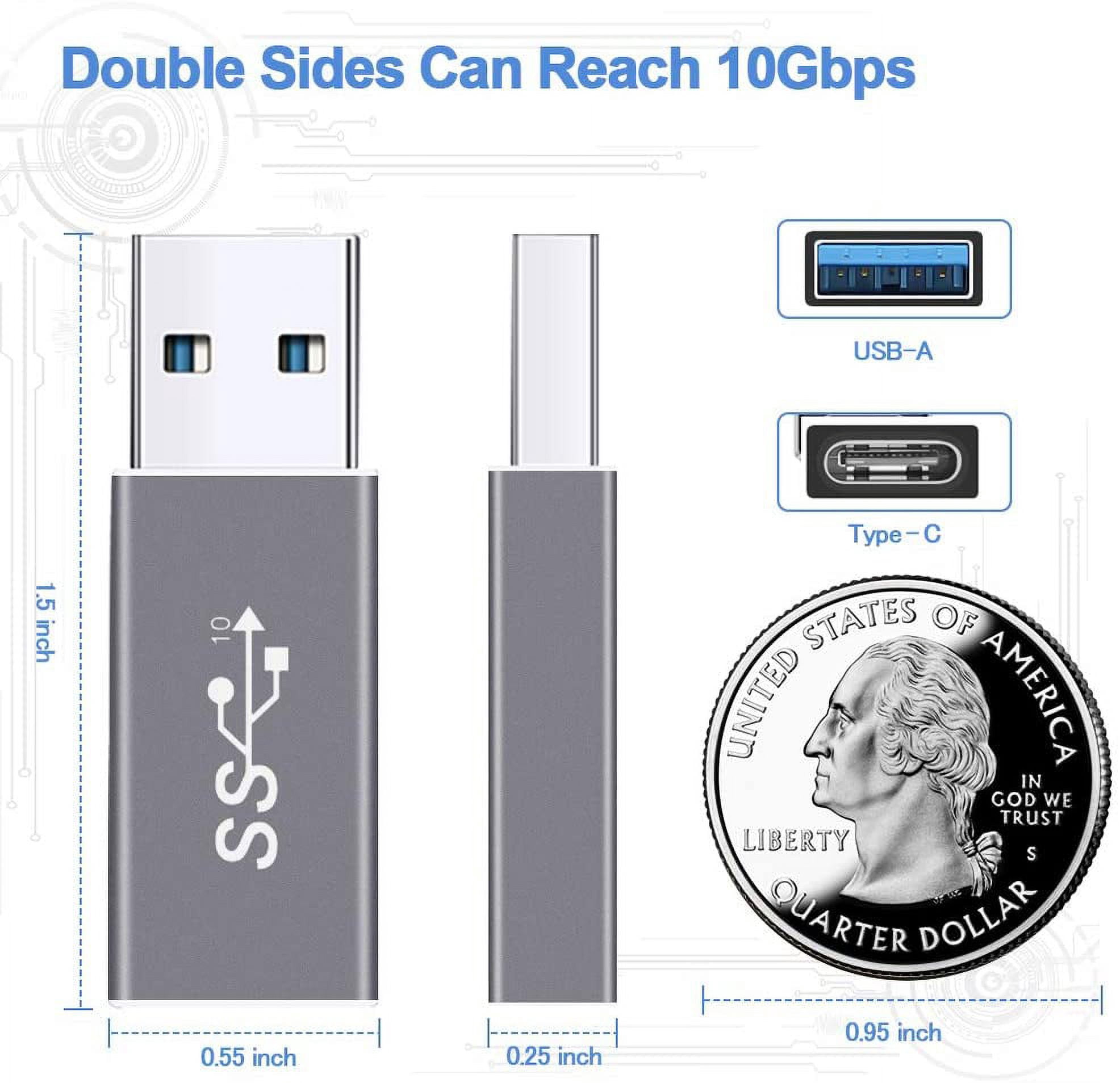 XINDUO-Updated USB 3.1 GEN 2 Male to Type C Female Adapter (2 Pack ...