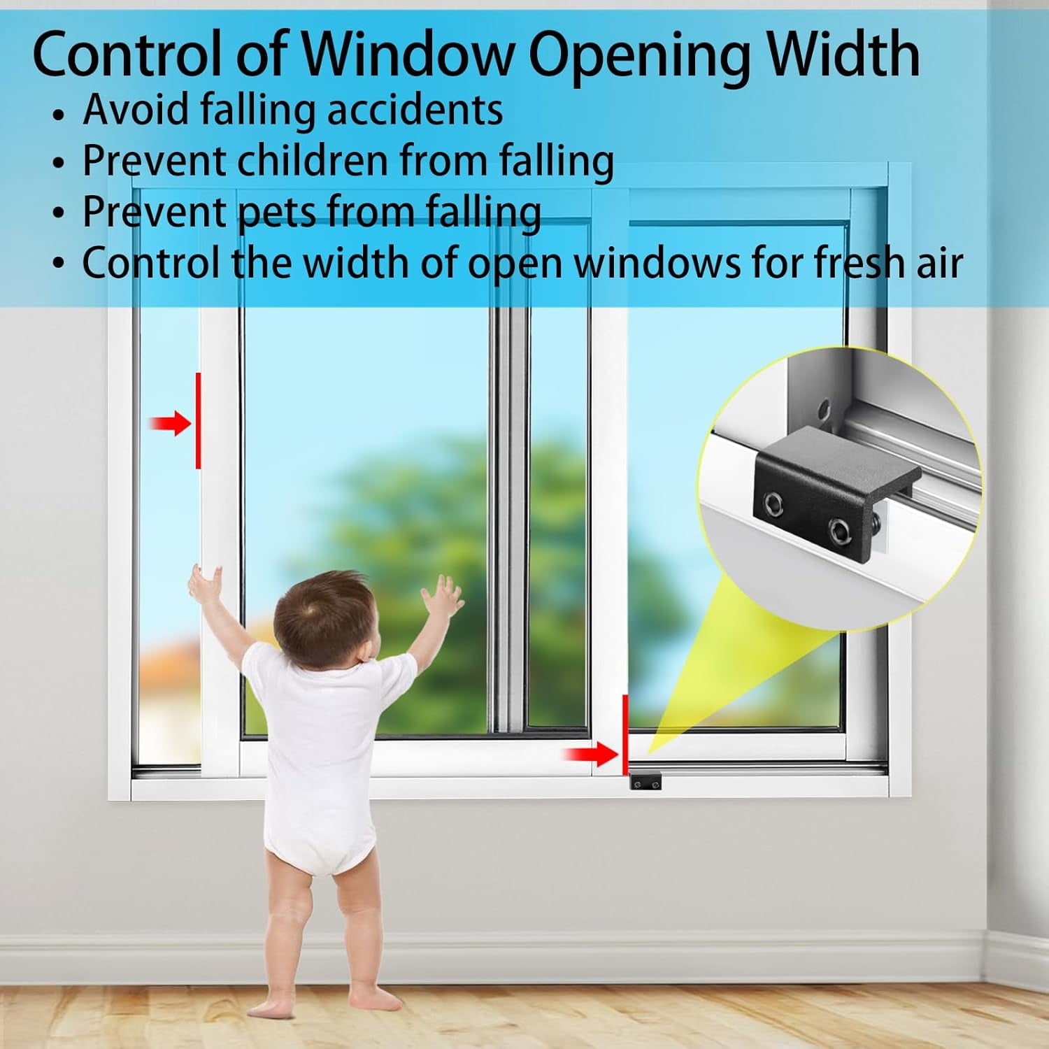 XINDUO-Window Locks,8 Pack Sliding Window Locks with Key for Vertical ...