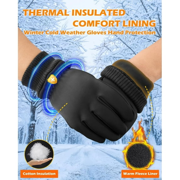 XINDUO-Winter Gloves Men Women for Cold Weather, Thermal Warm Snow ...